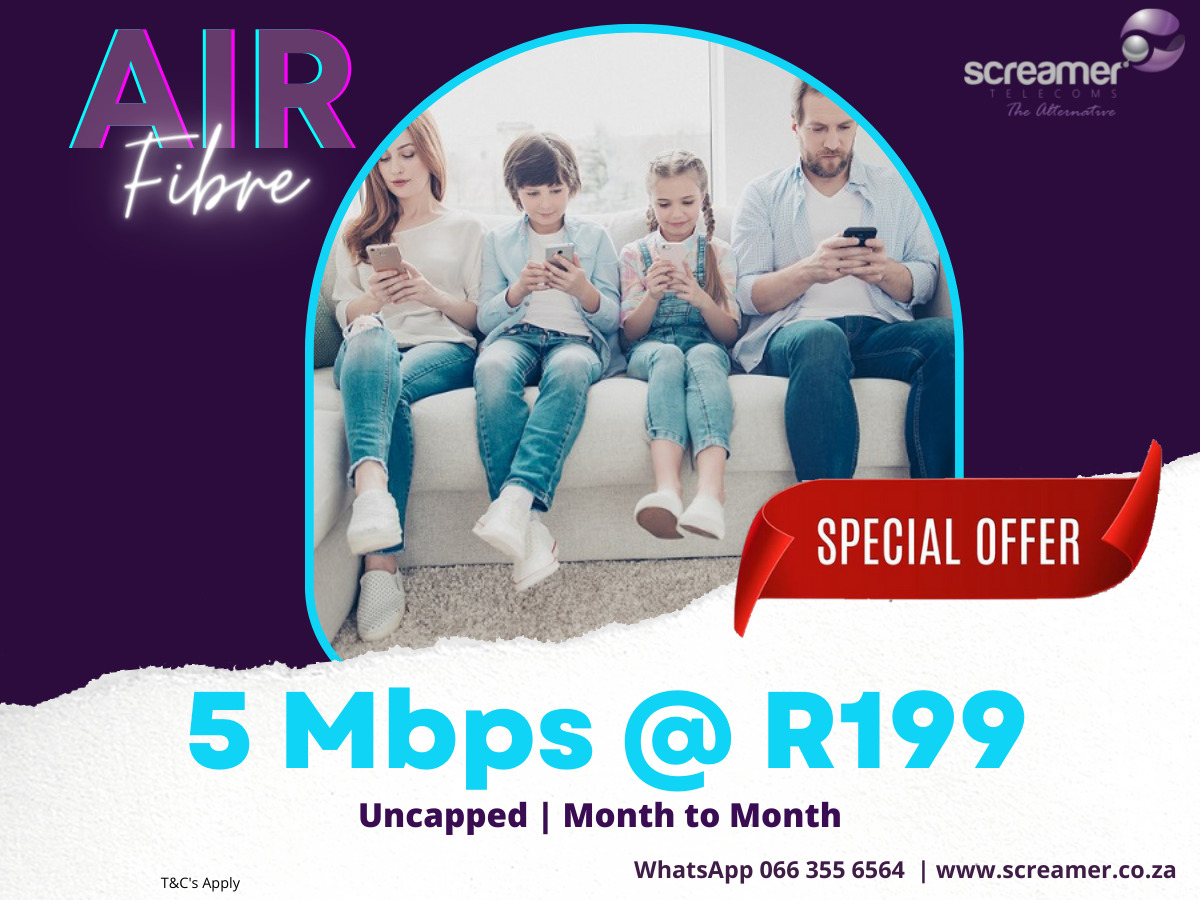 The Best Home & Business Internet Deals | Screamer Telecoms Internet ...